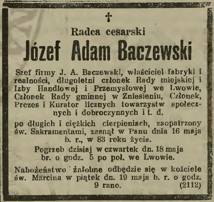 J.A Baczewski - historia powstania i losy Lwowskiego producenta wódek ...